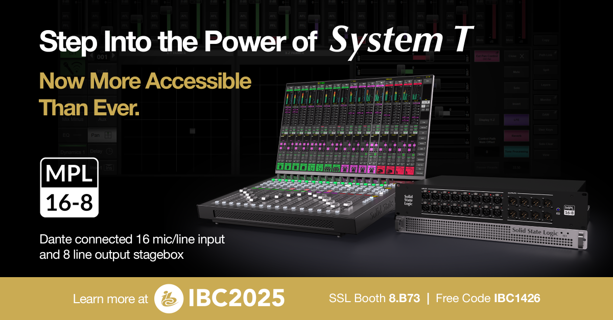 SSL’s MPL 16-8 stagebox gives ad hoc and fixed networks a boost at IBC2025
