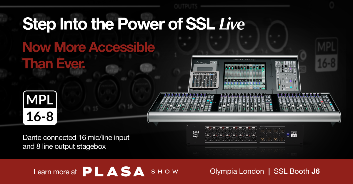 Solid State Logic Unveils SSL Live V6.1 and MPL 16-8 Stagebox to its ...