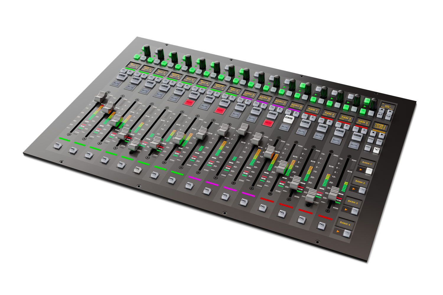 Furniture Fader and Master Tiles | Solid State Logic