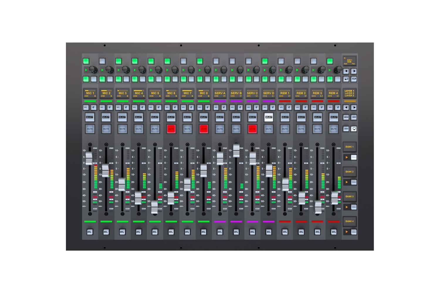 Furniture Fader and Master Tiles | Solid State Logic